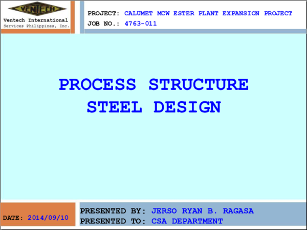 (PPT) Presentation for Process Structure Steel Design