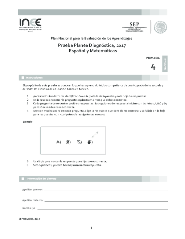 (PDF) Plan Nacional para la Evaluación de los Aprendizajes