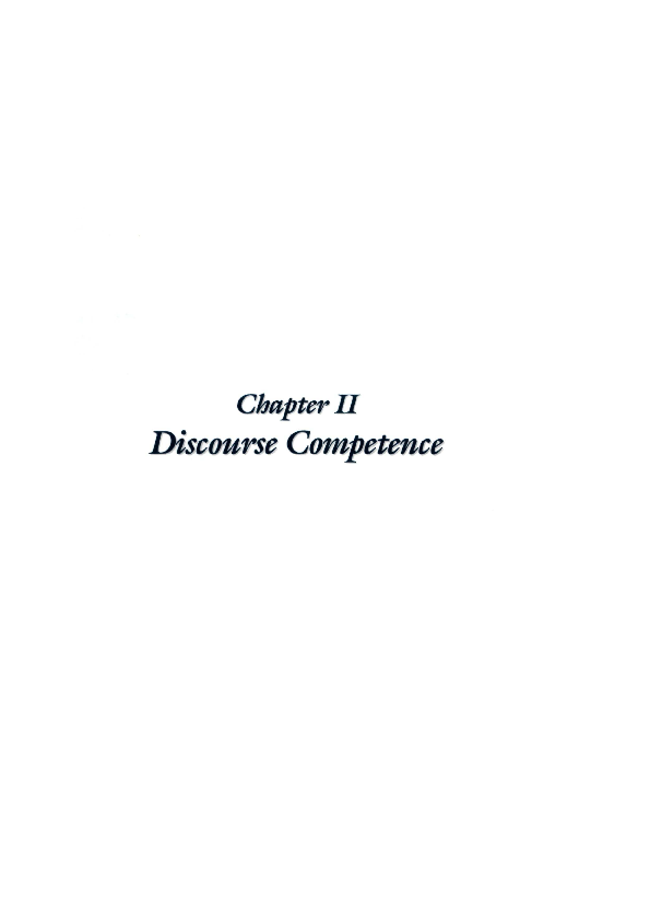 (PDF) Discourse Competence CHAPTER II DISCOURSE COMPETENCE