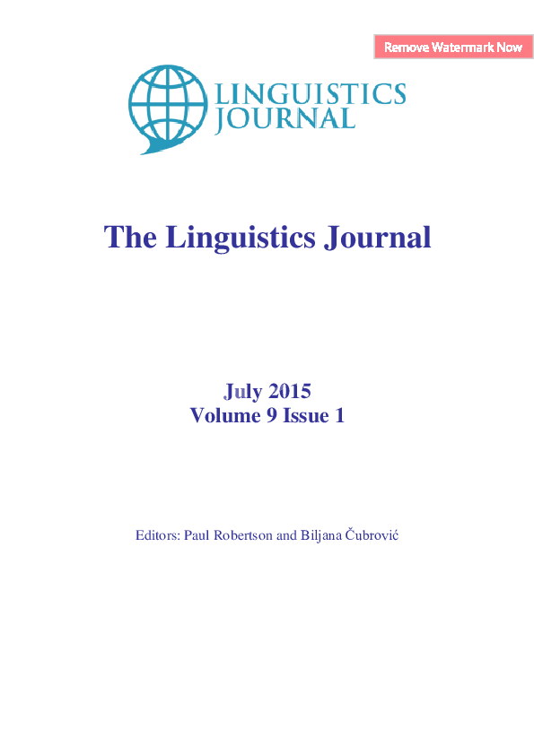 (PDF) The Linguistics Journal