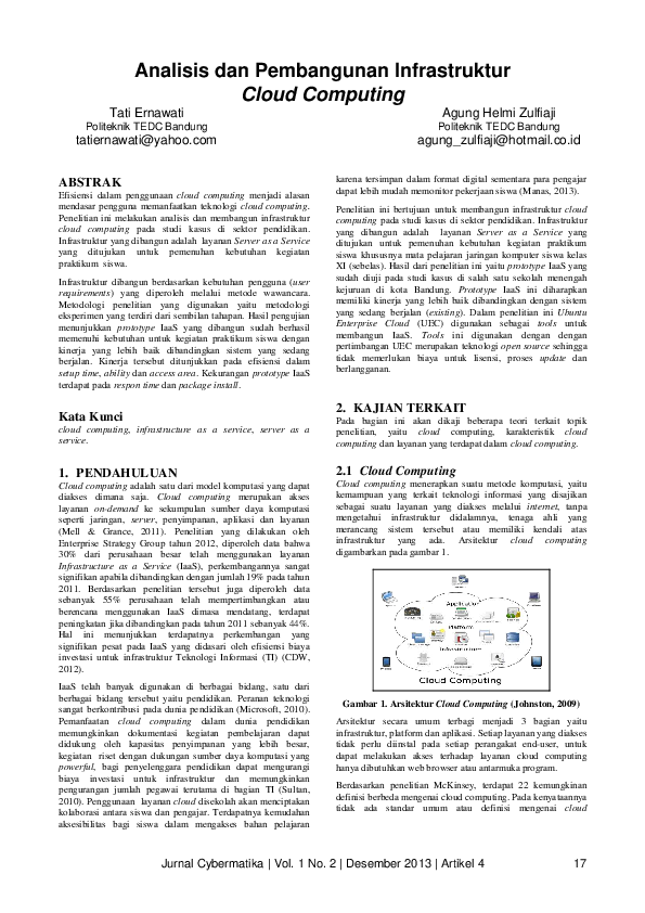 (PDF) Analisis dan Pembangunan Infrastruktur Cloud Computing