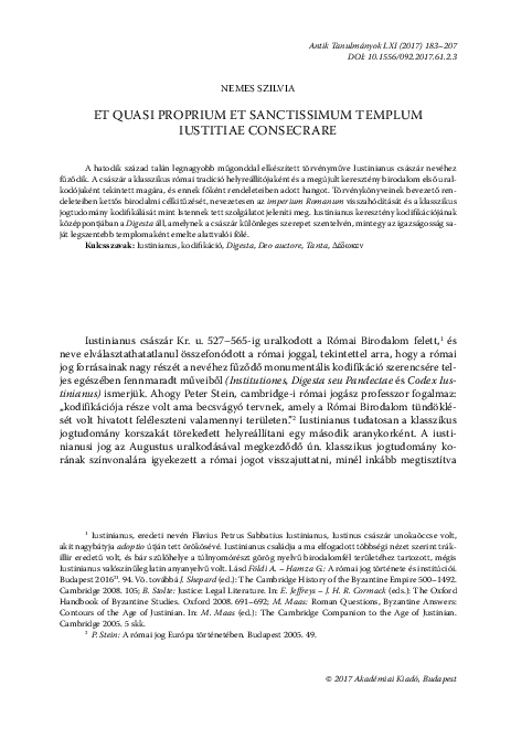 (PDF) Et quasi proprium et sanctissimum templum iustitiae consecrare