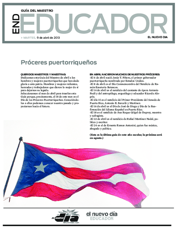 (PDF) Próceres puertorriqueños