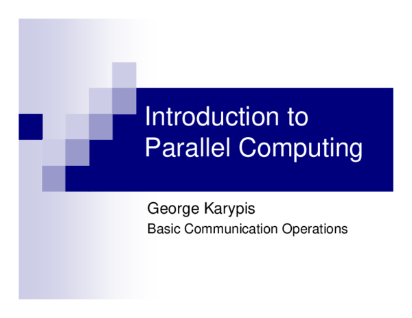 (PDF) Introduction to Parallel Computing