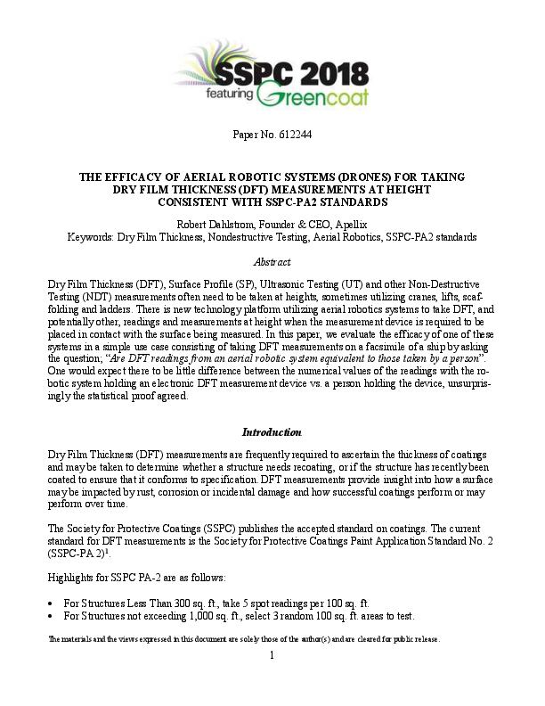 (PDF) THE EFFICACY OF AERIAL ROBOTIC SYSTEMS (DRONES) FOR TAKING DRY ...