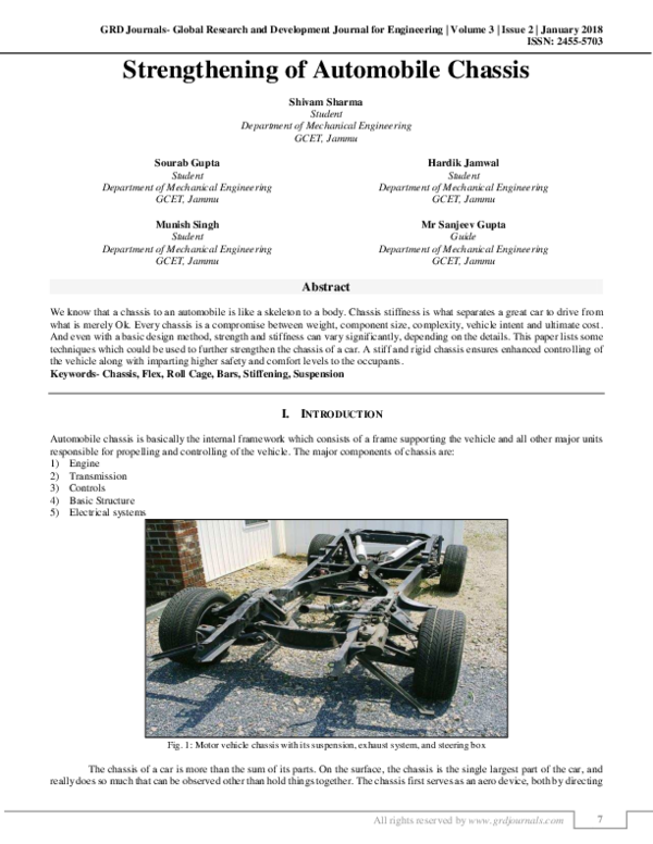 (PDF) Strengthening of Automobile Chassis