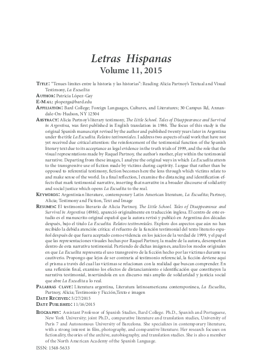 (PDF) "´Tenues límites entre la historia y las historias´: Reading ...