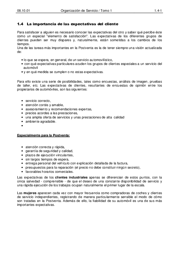(PDF) S01 04 La importancia de las expectativas del cliente
