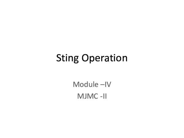 Ppt Sting Operations I Ppt