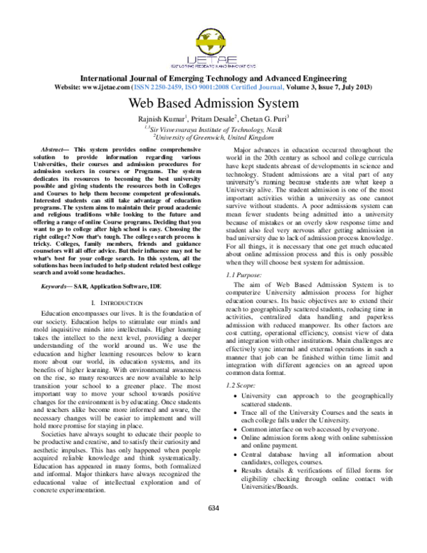 (PDF) Web Based Admission System