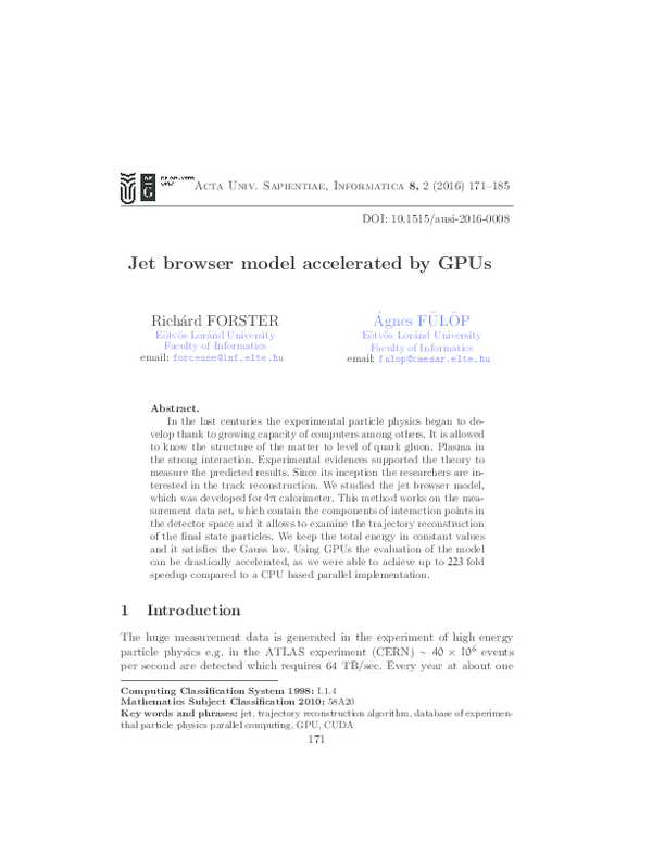 (PDF) Jet browser model accelerated by GPUs