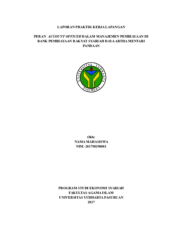 (DOC) Template Laporan PKL