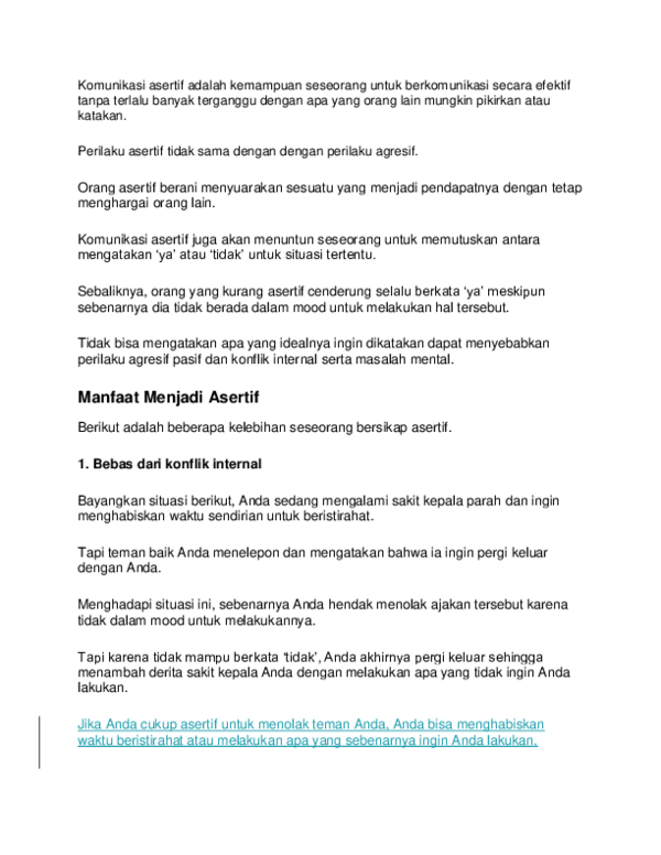(DOC) KOMUNIKASI ASERTIF
