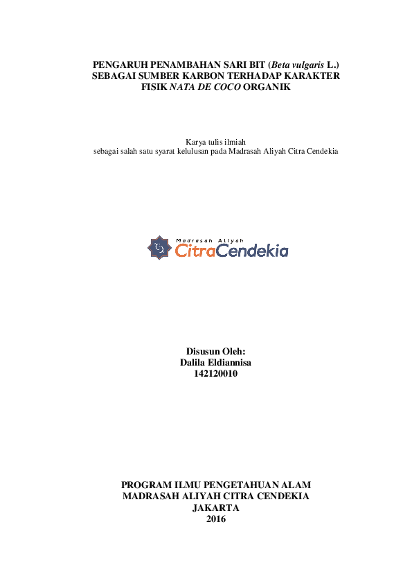 (PDF) PENGARUH PENAMBAHAN SARI BIT (Beta vulgaris L.) SEBAGAI SUMBER ...