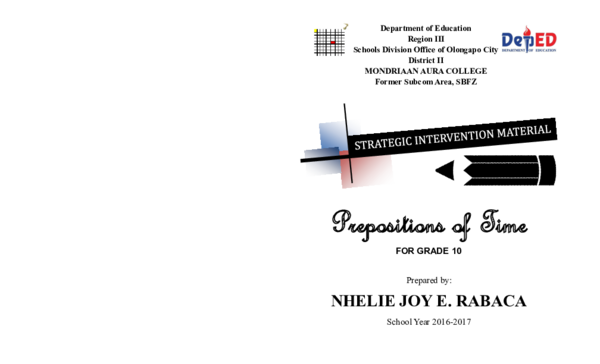 (PDF) Strategic Intervention Material in English