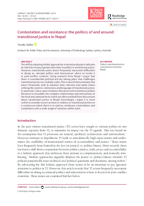 (PDF) Contestation and resistance: the politics of and around ...
