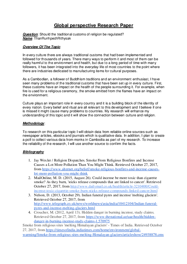 (DOC) Global perspective Research Paper | DJ Blizzard - Academia.edu