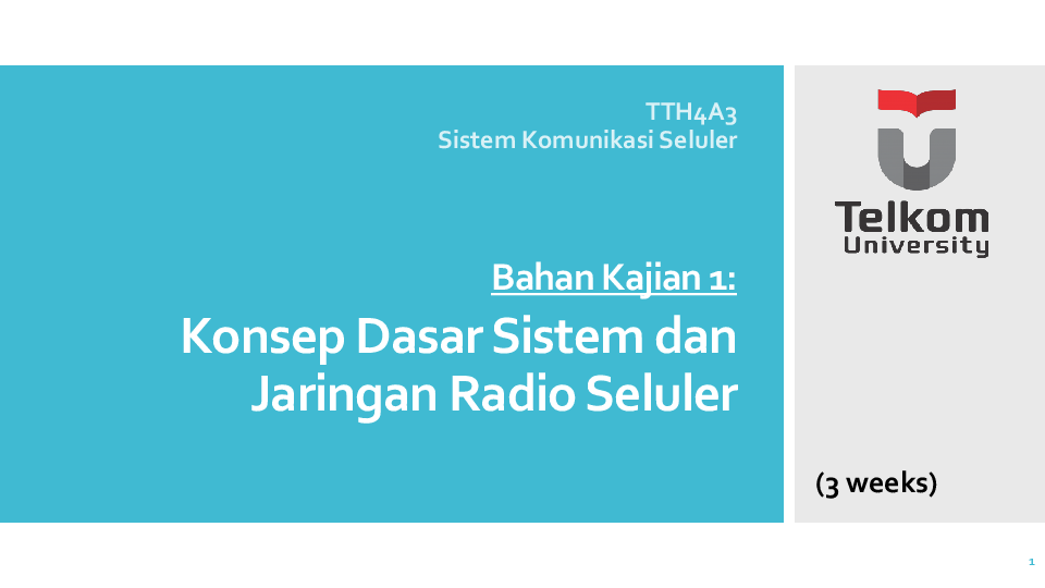 (PDF) Konsep Dasar Sistem dan Jaringan Radio Seluler TTH4A3 Sistem ...