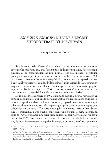 Rédaction d'un autoportrait