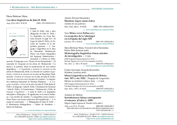(PDF) Las ideas lingüísticas de John R. Firth