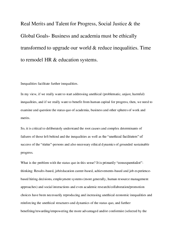(DOC) Real Merits and Talent for Progress, Social Justice & the Global ...