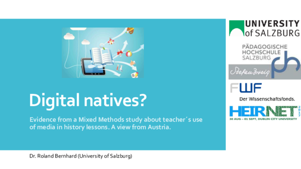 (PDF) Dublin (IRL) 31.08.2017: Digital natives? Evidence from a Mixed ...