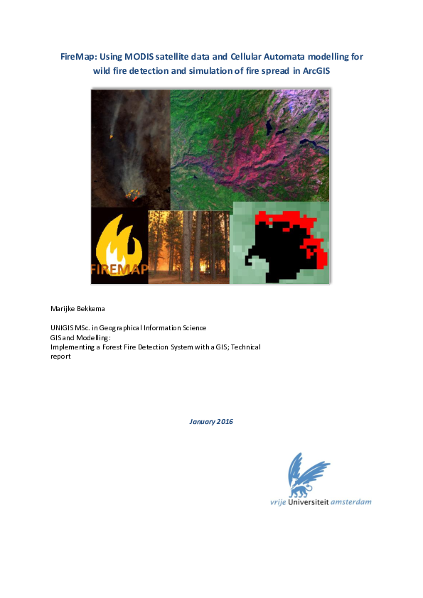 Pdf Firemap Using Modis Satellite Data And Cellular Automata Modelling For Wild Fire