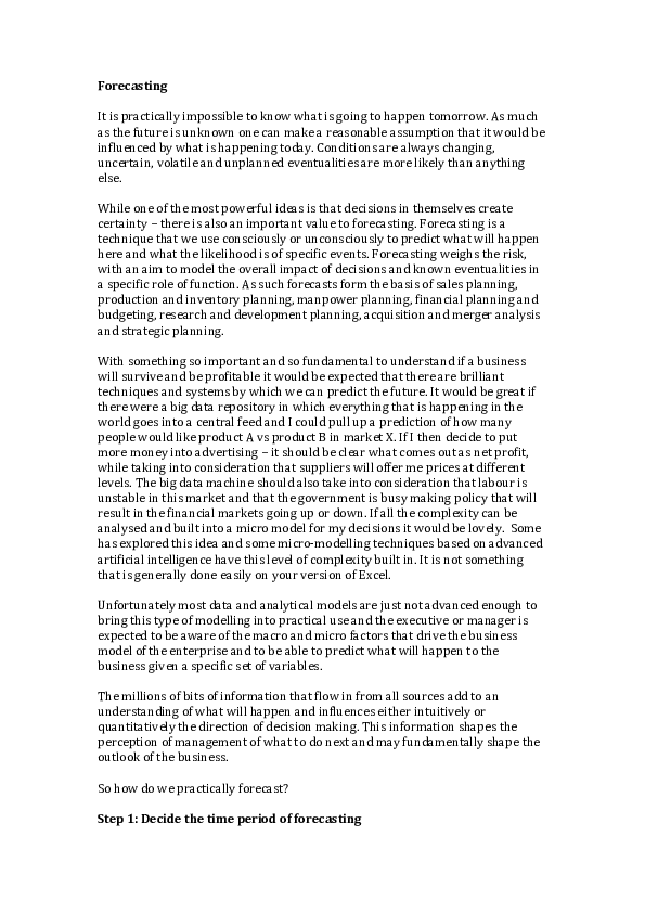 Doc Forecasting Docx