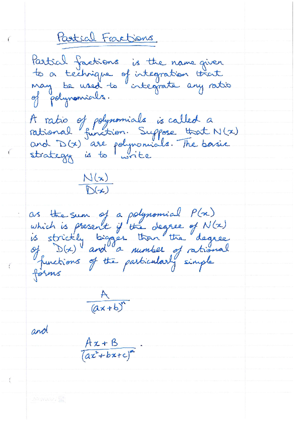 (PDF) Partial Fractions - Worked Examples