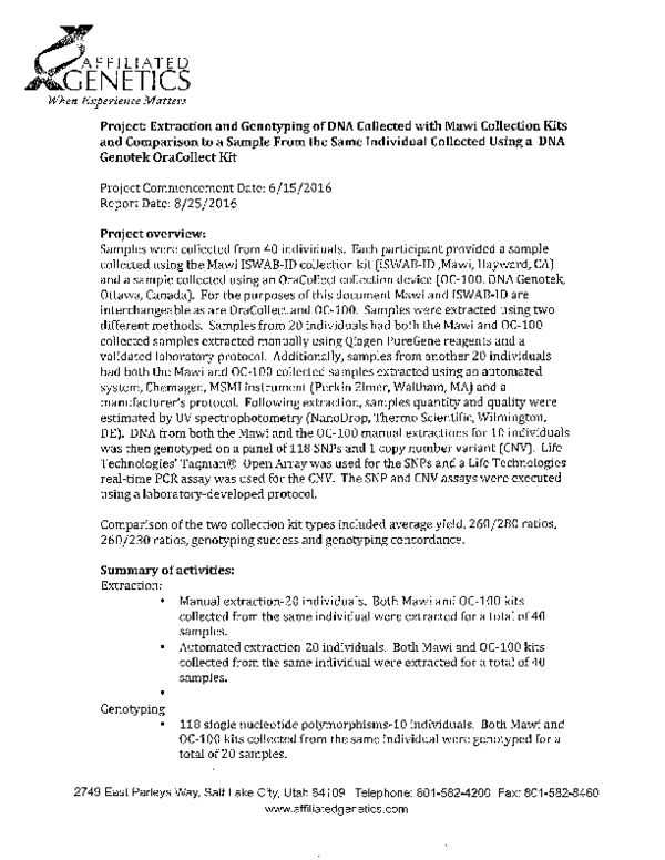 (PDF) Buccal Cells vs. Sponge Saliva Based Collection: Longer gDNA ...