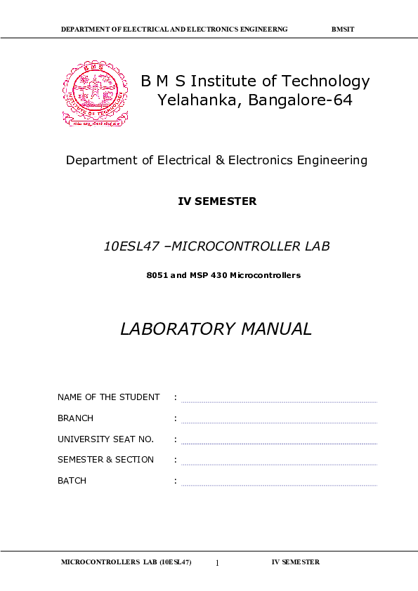 (DOC) LABORATORY MANUAL