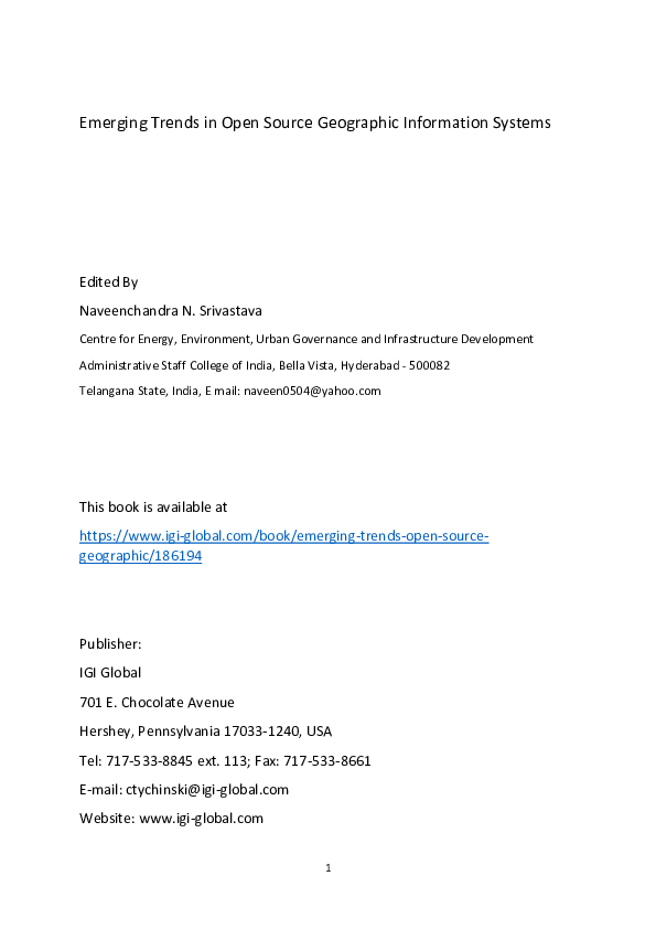 (DOC) Emerging Trends in Open Source Geographic Information Systems