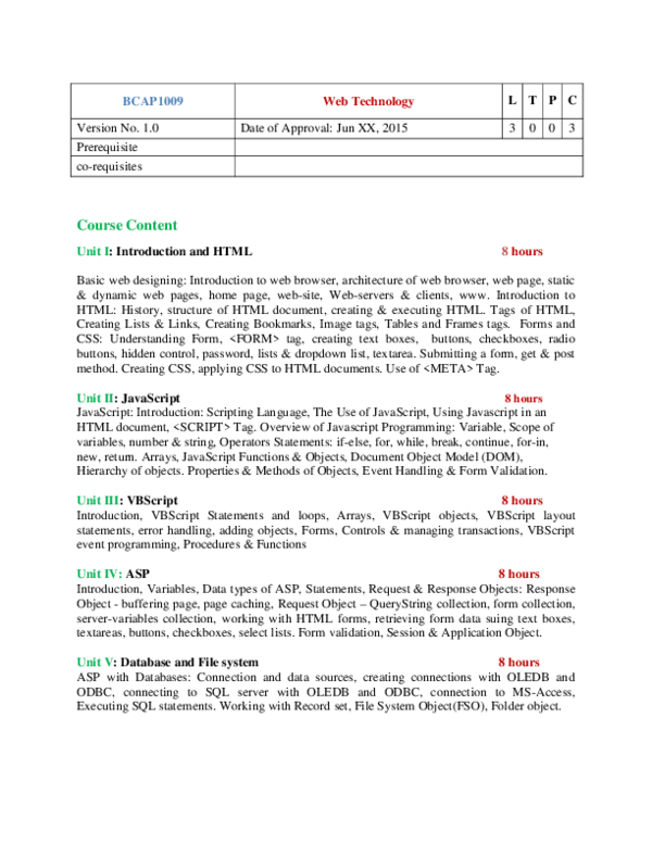 (DOC) Course Content web design | pranjal chauhan - Academia.edu