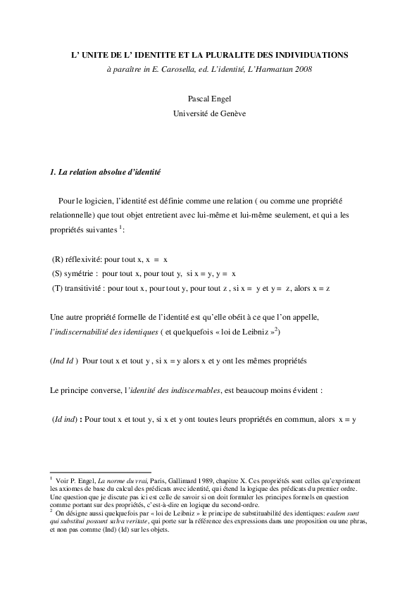 (PDF) l'unité de l'identité et la pluralité des individuations.pdf