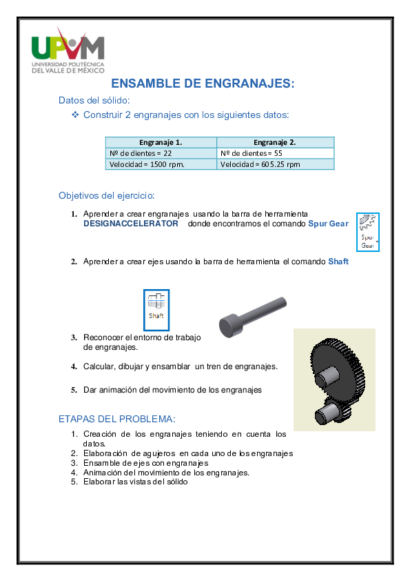 (DOC) ENSAMBLE DE ENGRANAJES