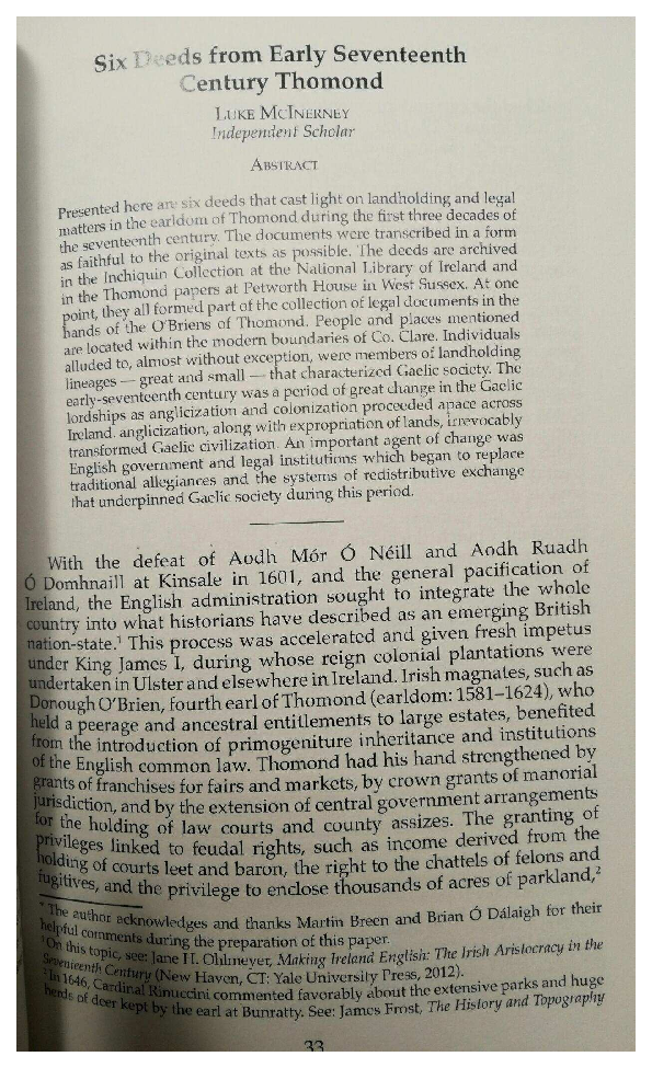(PDF) Six Deeds from Early Seventeenth Century Thomond