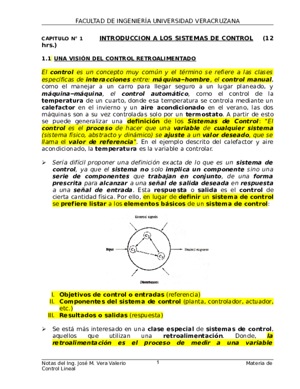 (DOC) INTRODUCCION A LOS SISTEMAS DE CONTROL (12 hrs.) UNA VISIÓN DEL ...