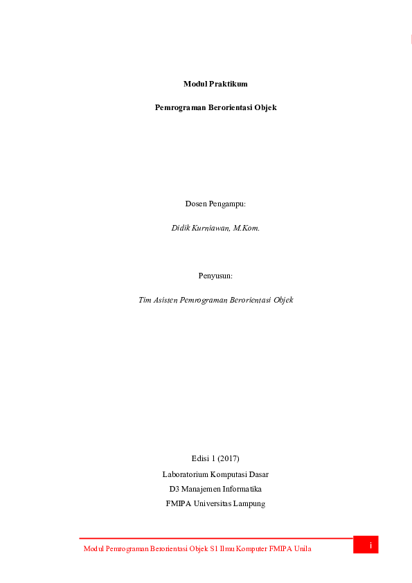 (PDF) Modul Praktikum