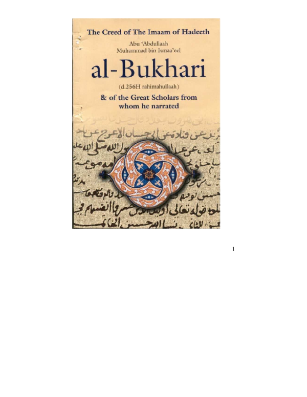 (PDF) AL BUKHARI Copy