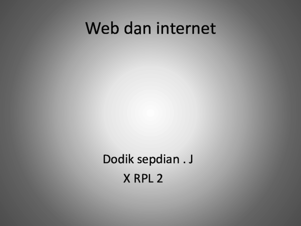 (PPT) Web dan internet PPT | Oneway Corporation - Academia.edu