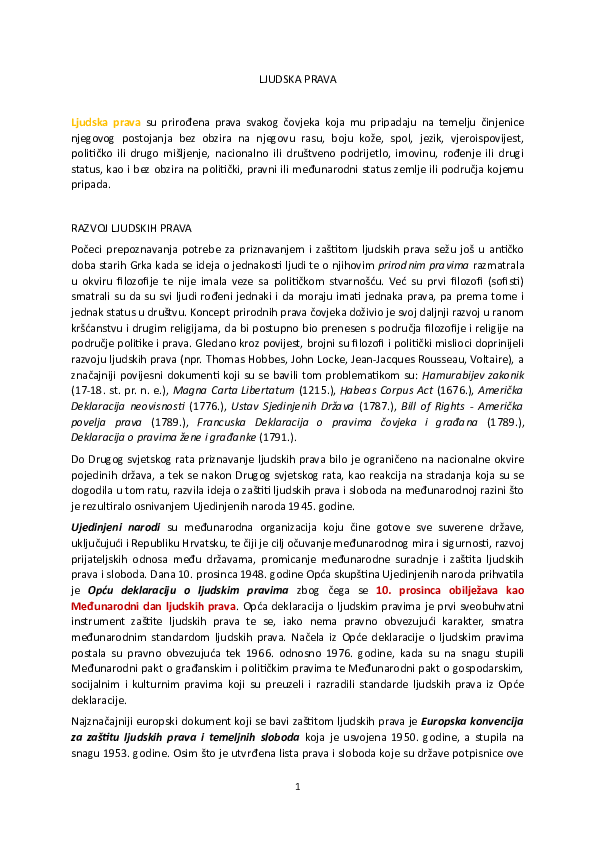 (DOC) LJUDSKA PRAVA