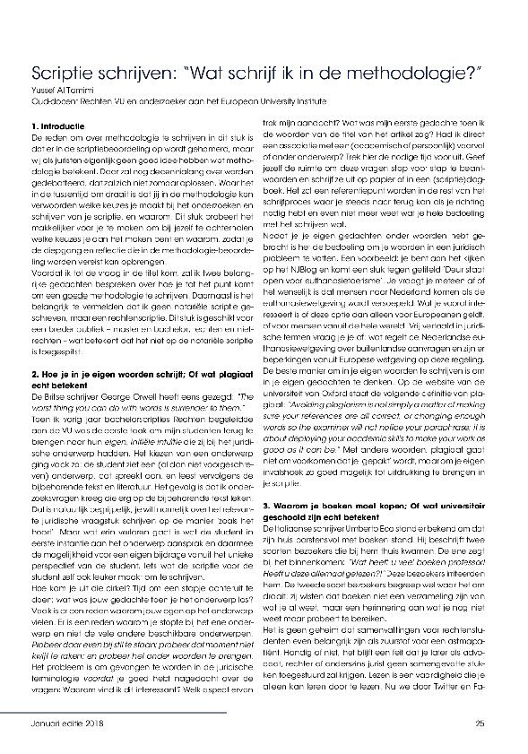 (PDF) Scriptie schrijven: Wat schrijf ik in de methodologie? (2018 ...