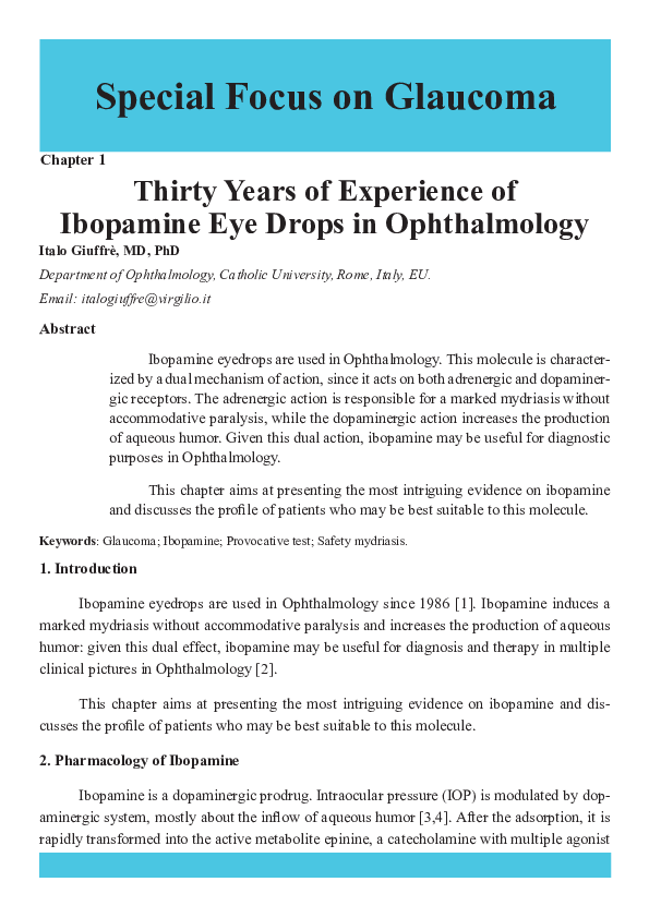 (PDF) Thirty Years of Experience of Ibopamine Eye Drops in ...
