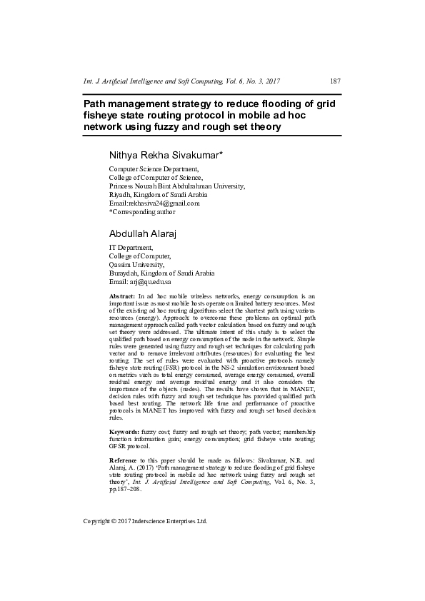(PDF) Path management strategy to reduce flooding of grid fisheye state routing protocol in ...