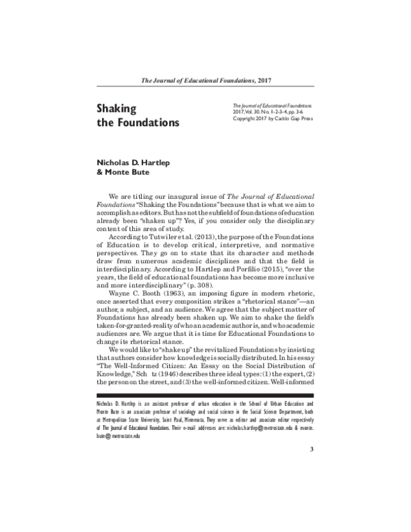 (PDF) Shaking the Foundations