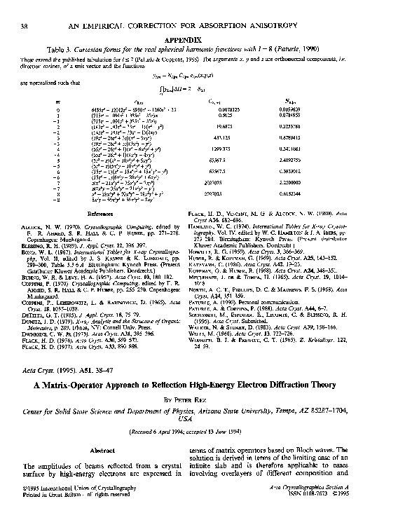 Pdf A Matrix Operator Approach To Reflection High Energy Electron Diffraction Theory