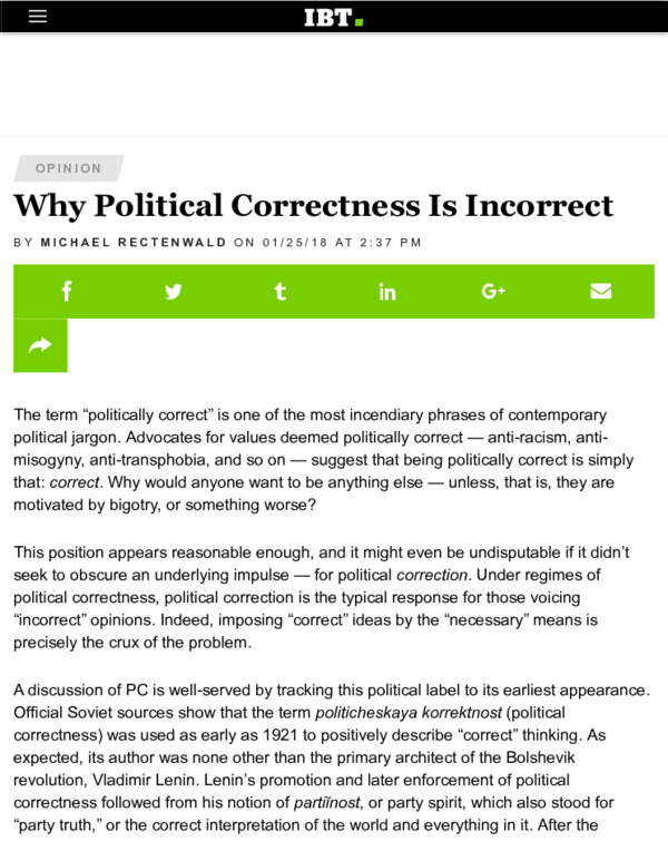 (PDF) Why Political Correctness Is Incorrect