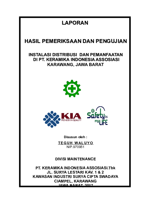 (DOC) Sampul Laporan teguh w