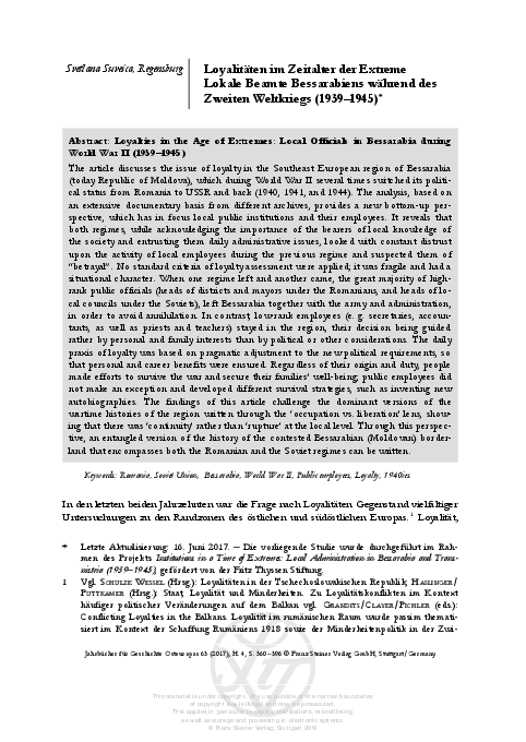 (PDF) Loyalitäten im Zeitalter der Extreme: Lokale Beamte Bessarabiens ...