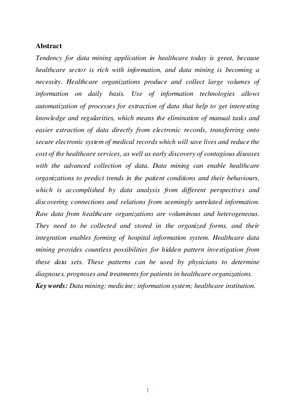 Doc Relevance Of Data Mining In Healthcare Sector